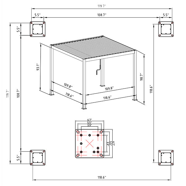 SORARA Mirador 111S Louvered Pergola Aluminum Gazebo with Adjustable R – SORARA Outdoor Living USA